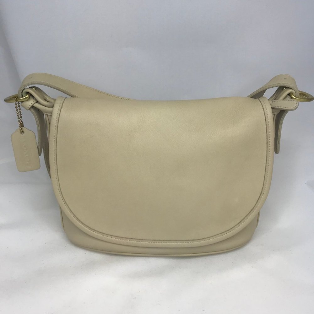Coach Natural Leather Shoulder Crossbody Purse - Gem